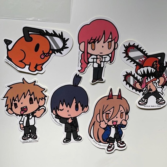 Manga | Design | Chainsaw Man Anime Official Stickers | Poshmark